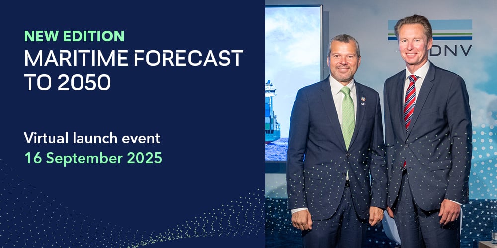 Virtual launch: 2025 edition of DNV's Maritime Forecast to 2050 report