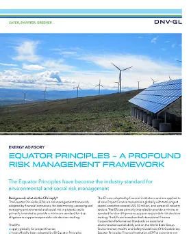 Equator principles risk assessment for high-value projects