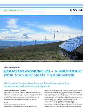 Equator principles risk assessment for high-value projects