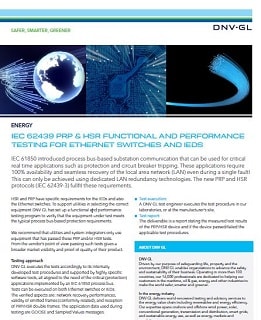 IEC 62439-3 redundancy protocol testing