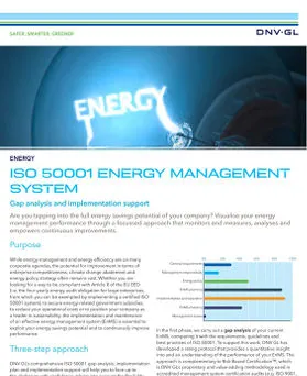 Energy Management System ISO 50001 – Gap analysis and implementation