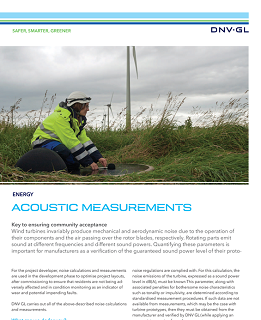 Acoustic measurements of wind turbines