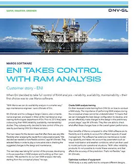 ENI takes control with RAM analysis - Maros and Taro