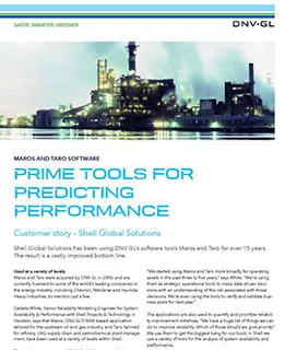 Shell Global Solutions - Prime tools for predicting performance