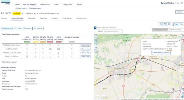 Advanced In-Line Inspection (ILI) Analysis with Synergi Pipeline Software