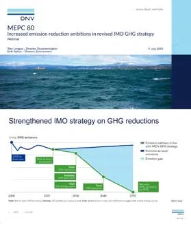 MEPC 80: Increased emission reduction ambitions in revised IMO GHG strategy
