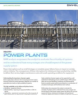 Power plants industry - RAM analysis