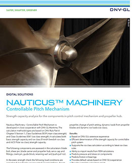 Controllable pitch propeller software | Nauticus Machinery