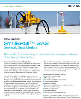 Synergi Gas 非稳态模块 - Synergi Gas - Unsteady-State