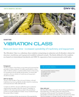 Class notations – noise and vibration